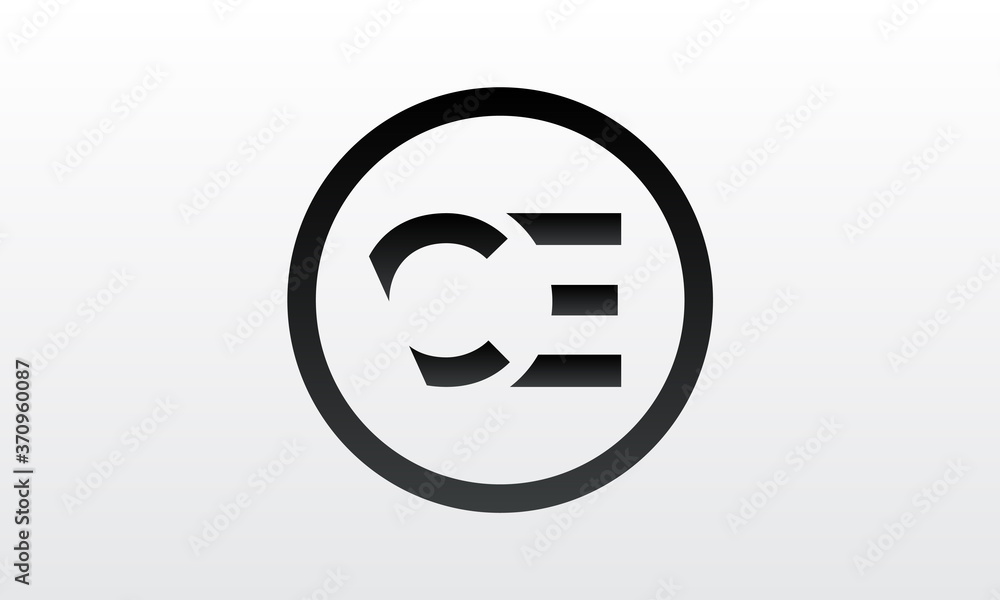 Initial CE Letter Logo With Creative Modern Business Typography Vector ...