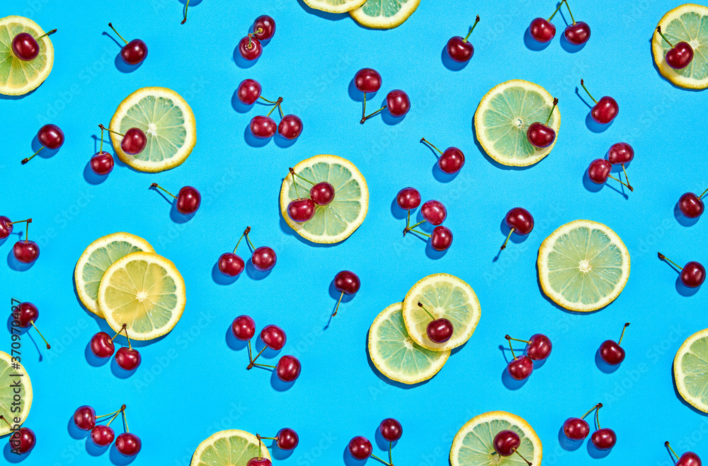 Lemon Cherry Color Background
