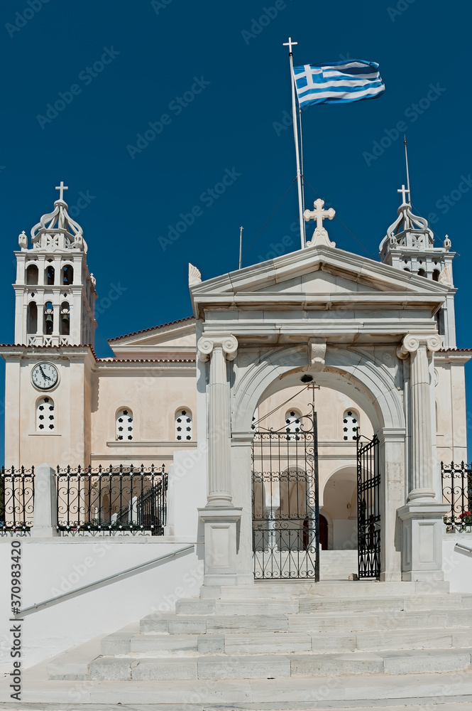 The byzantine church of agia triada holy trinity made of marble in ...