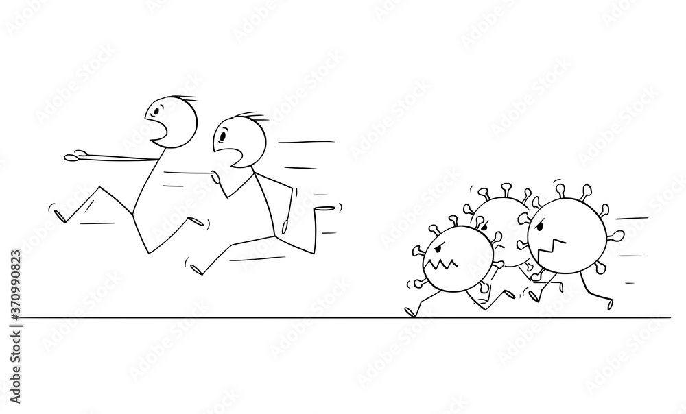 Vector cartoon stick figure drawing conceptual illustration of group of ...