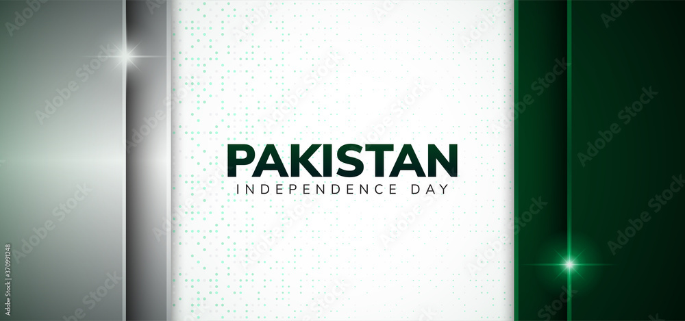 Pakistan Independence Day Background with Luxury Style Stock Vector ...