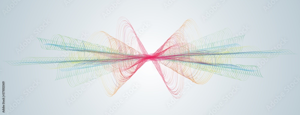 Soundwave smooth curved lines Abstract design element Technological ...