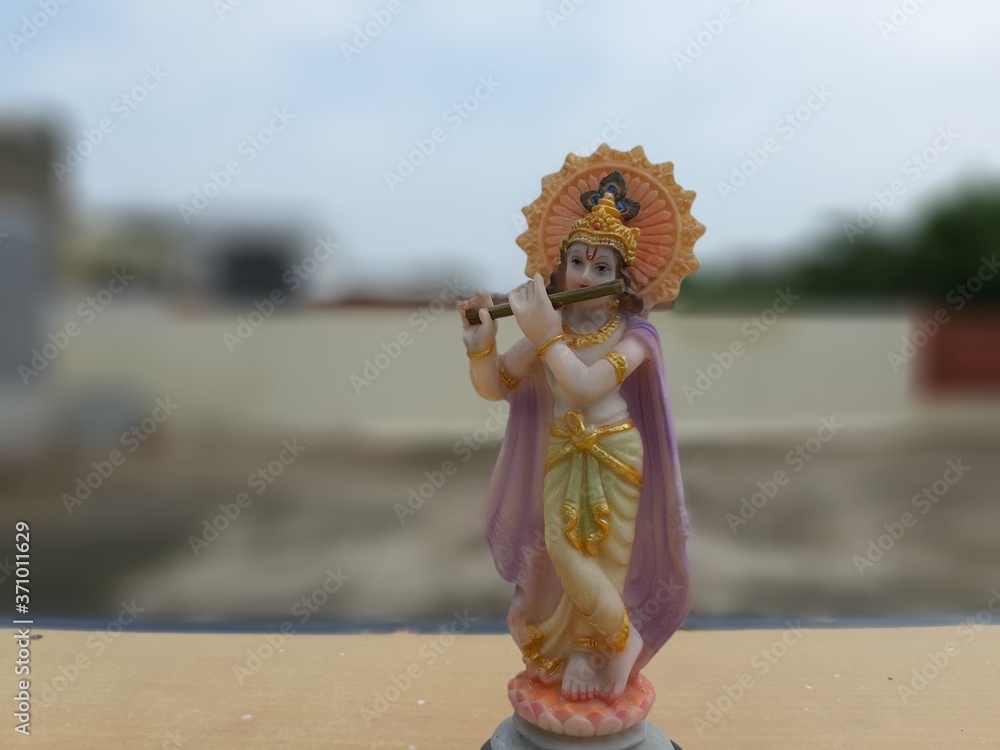 Picture of Sculpture of Lord Krishna Stock Photo | Adobe Stock