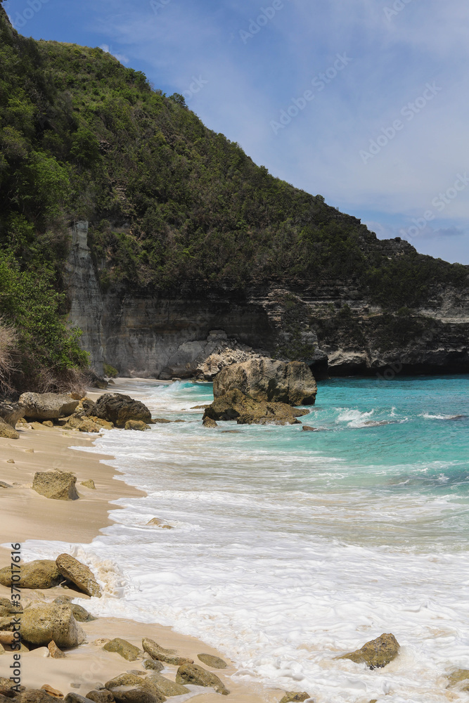 Suwehan beach on Nusa Penida Island, Bali, Indonesia. Amazing view ...