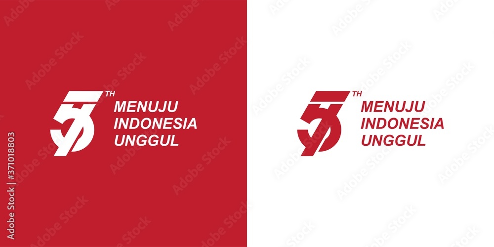 Anniversary Logo of Republic of Indonesia Independence. 75 Years of ...