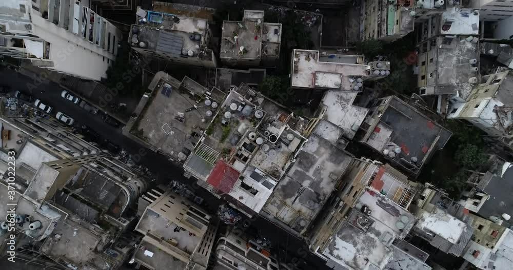 Video Stock 2020 Beirut port explosion: aerial aftermath directly above ...