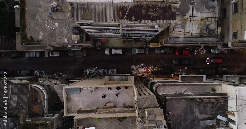 2020 Beirut port explosion: aerial aftermath directly above rooftop ...