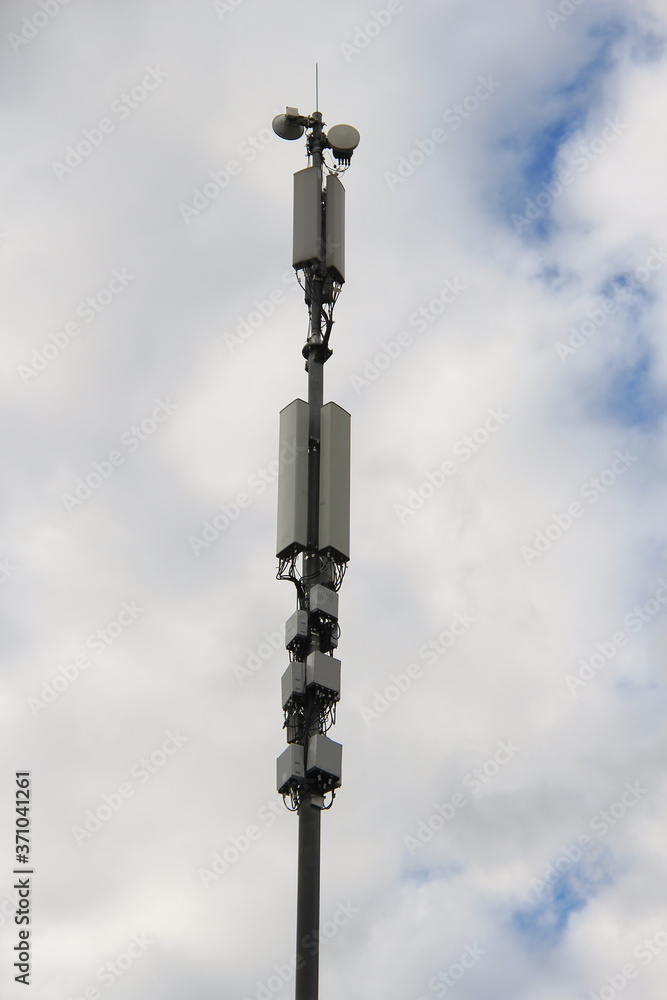 pillar of one of cells of cellular communication with antennas and ...