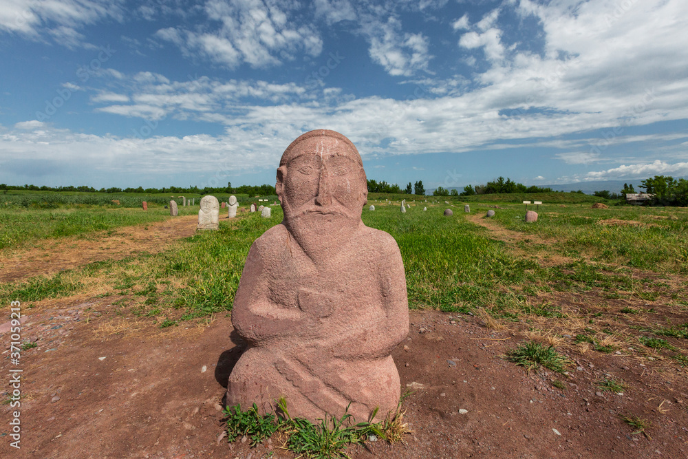 Balbans known as stone warriors, in the ruins of the ancient site of ...