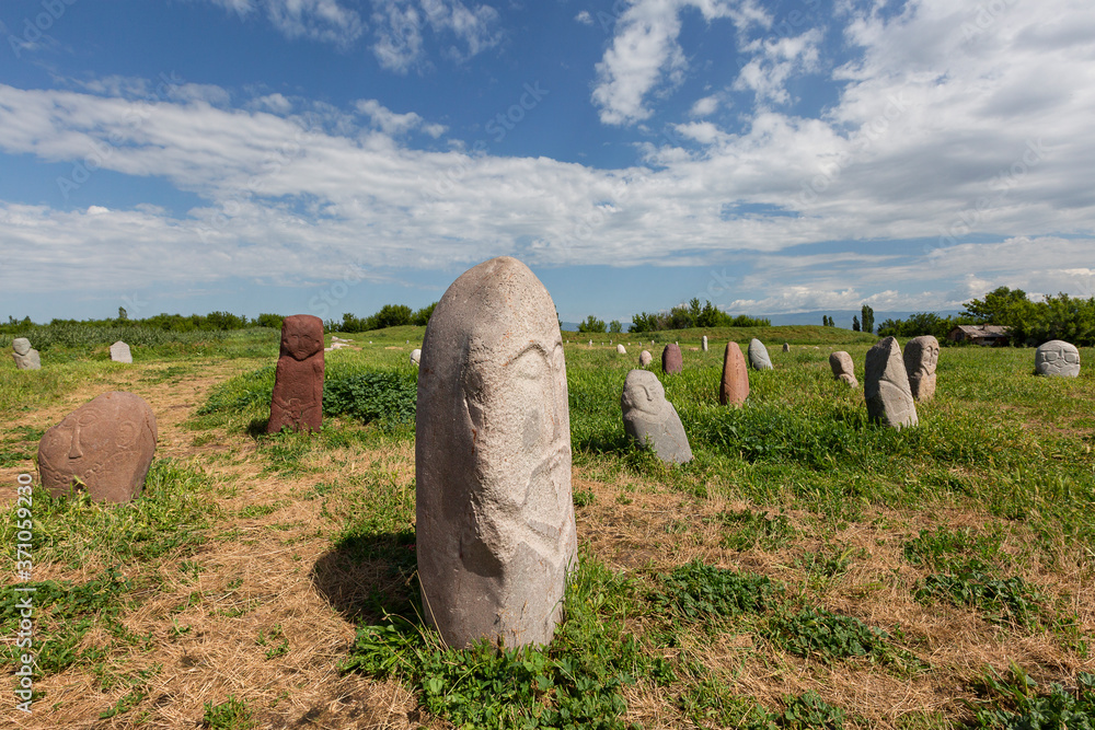 Balbans known as stone warriors, in the ruins of the ancient site of ...
