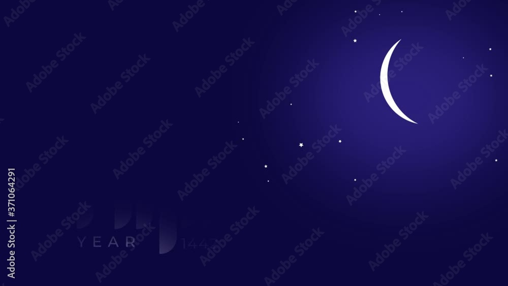 Motion graphic of happy new Hijri year 1442 greeting in 4k size. Happy ...