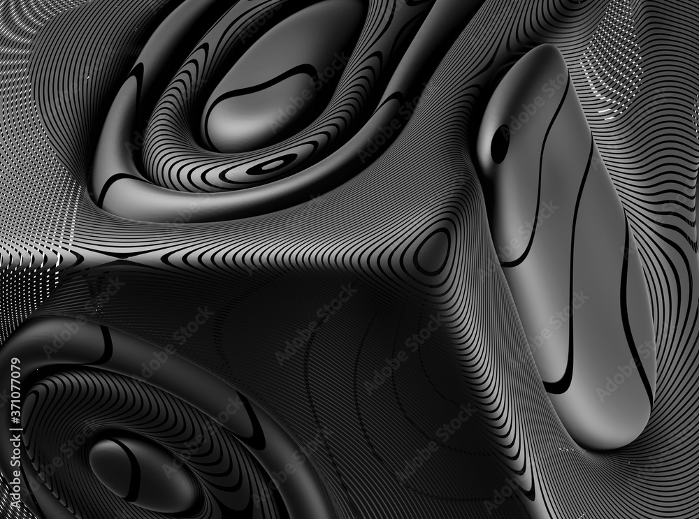 3d render of abstract art surreal dark and mystery 3d background with ...