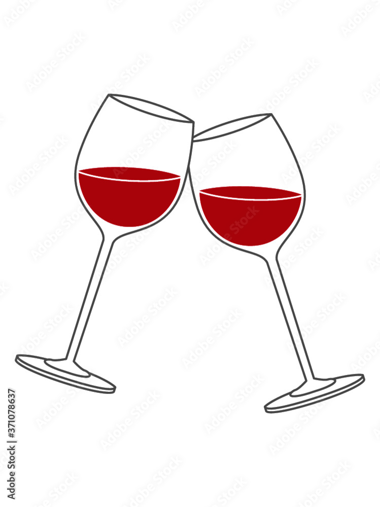 2 Wein Gläser Anstoßen Kultur Clipart Logo Stock Vector | Adobe Stock