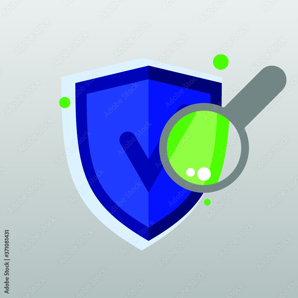 Ilustracao icone verificado, verified, icon, verify, lupa, autentico ...