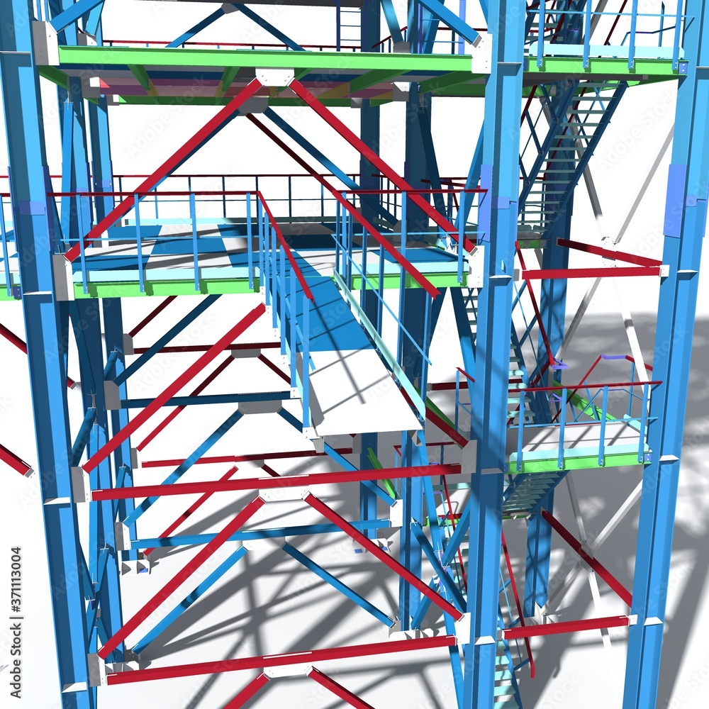 Cover of the presentation of the engineering project BIM 3D model of ...