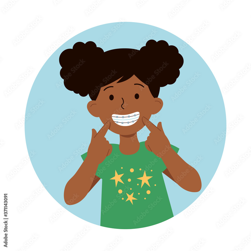 Smiley Face With Braces Clip Art