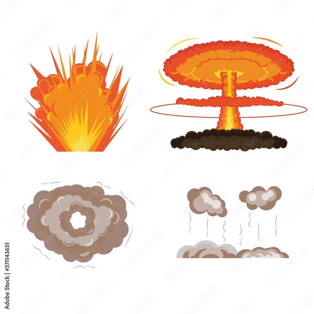 Boom. Cartoon explosion animation frames for game. Sprite sheet explode ...
