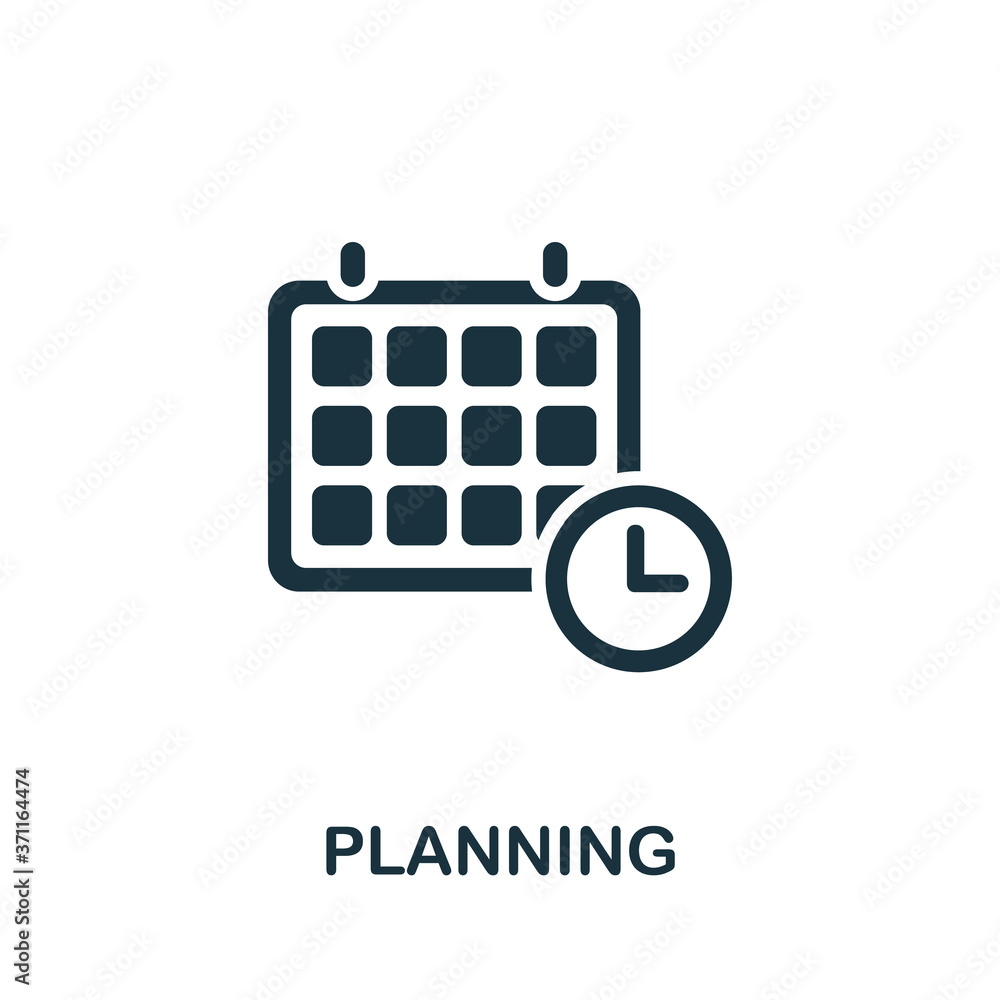 Vetor de Planning icon. Simple element from time management collection ...
