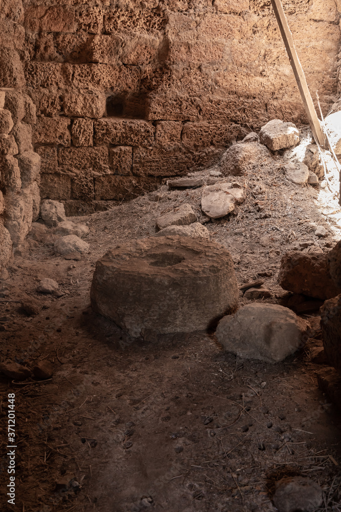 Remains of old ruins of Kafarlet fortress. It was the property of Lords ...