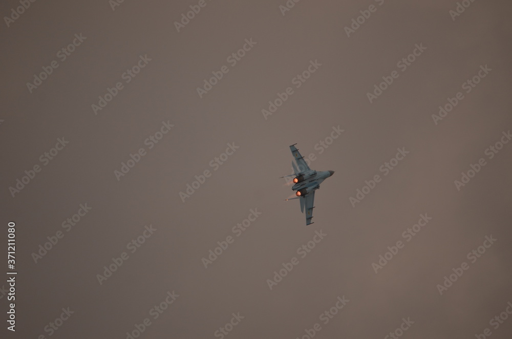 Sukhoi Su-27 Russian military jet Flanker Stock Photo | Adobe Stock