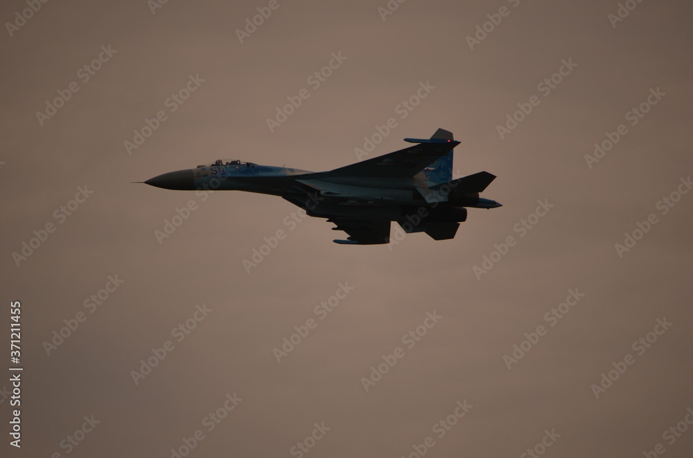 Sukhoi Su-27 Russian military jet Flanker Stock Photo | Adobe Stock