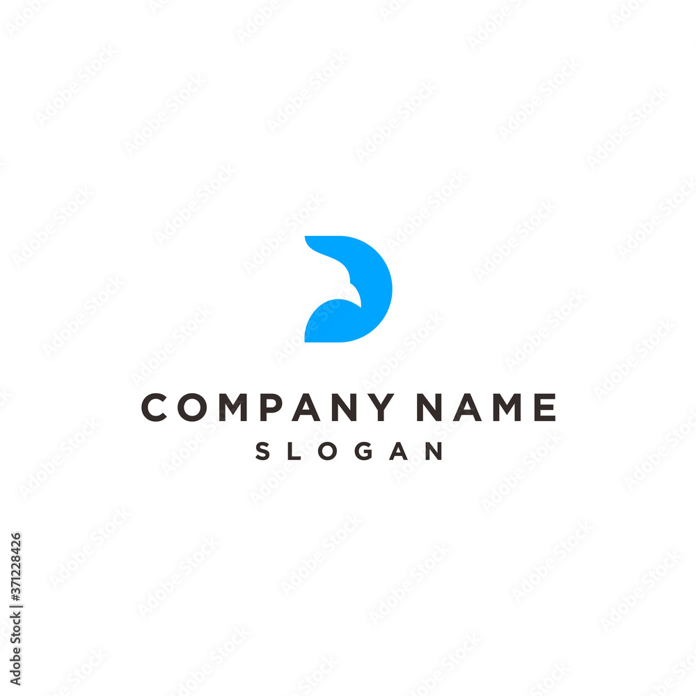 abstract d logo. eagle icon Stock Vector | Adobe Stock
