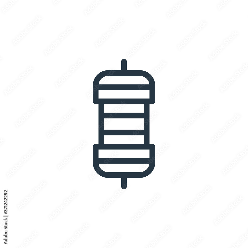 Vetor de resistor icon vector from engineering concept. Thin line ...