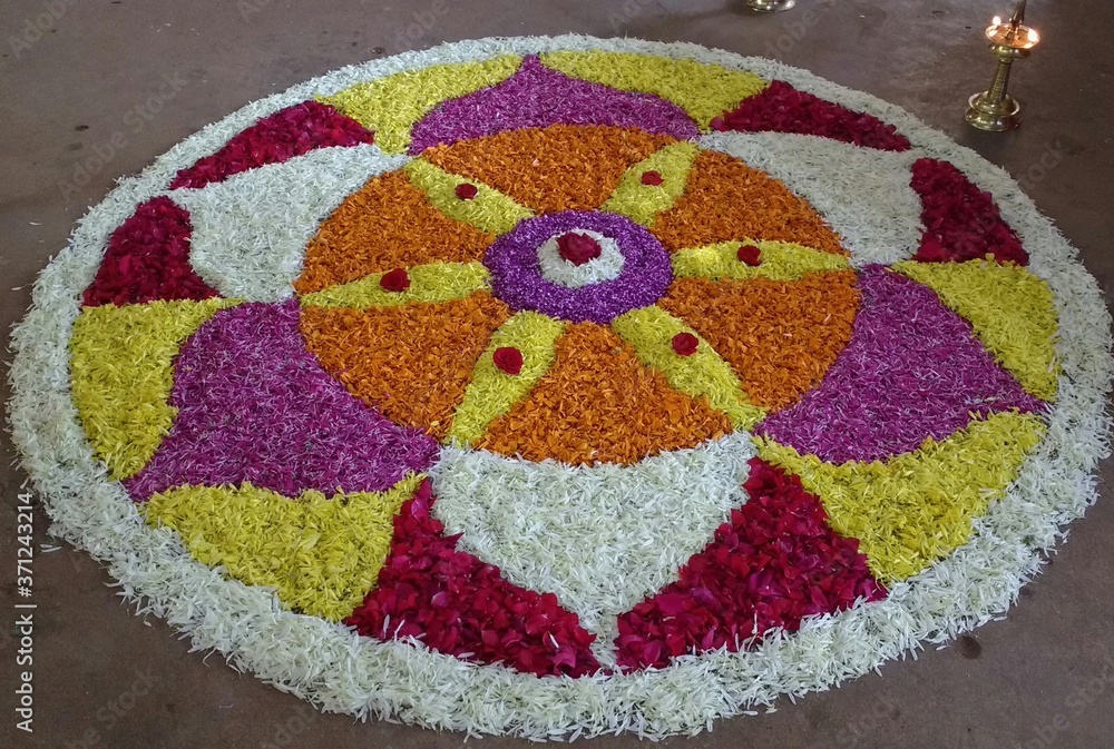 Onam Flower Carpet Simple Designs | Best Flower Site