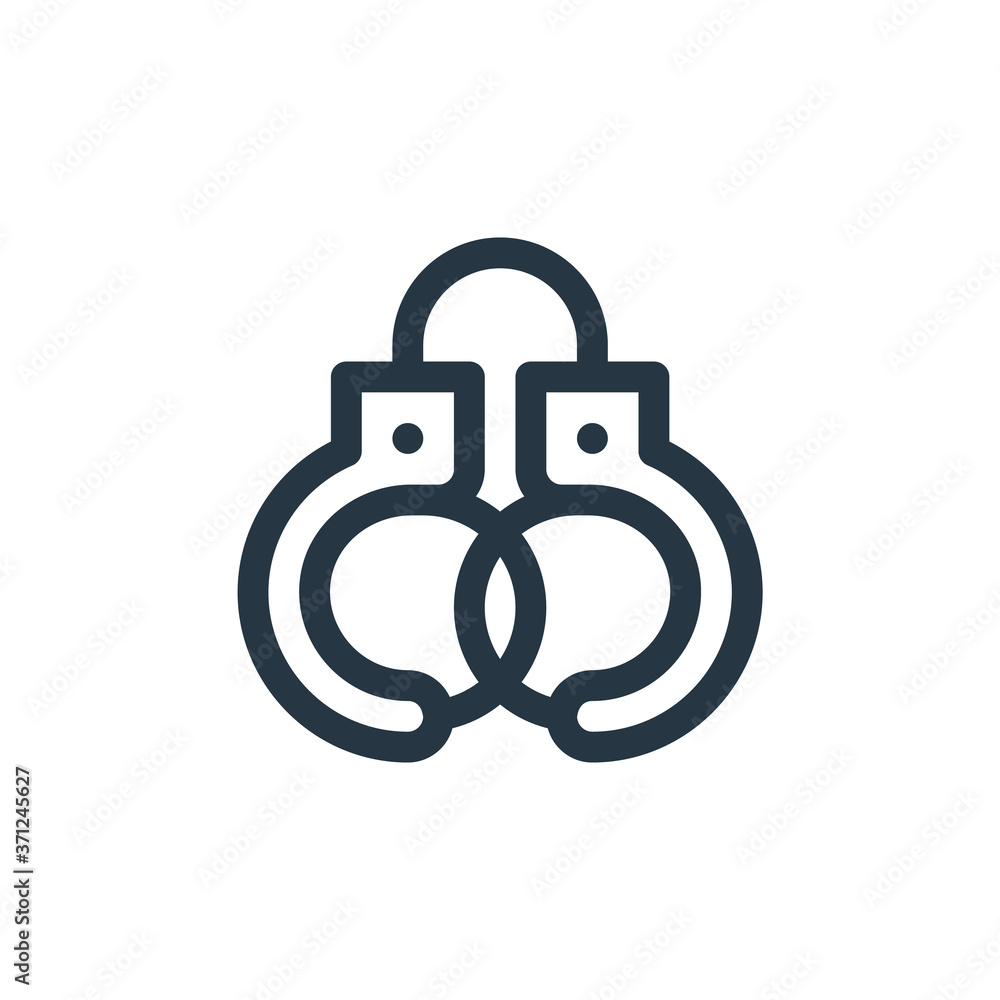 police handcuffs icon vector from ethics concept. Thin line ...