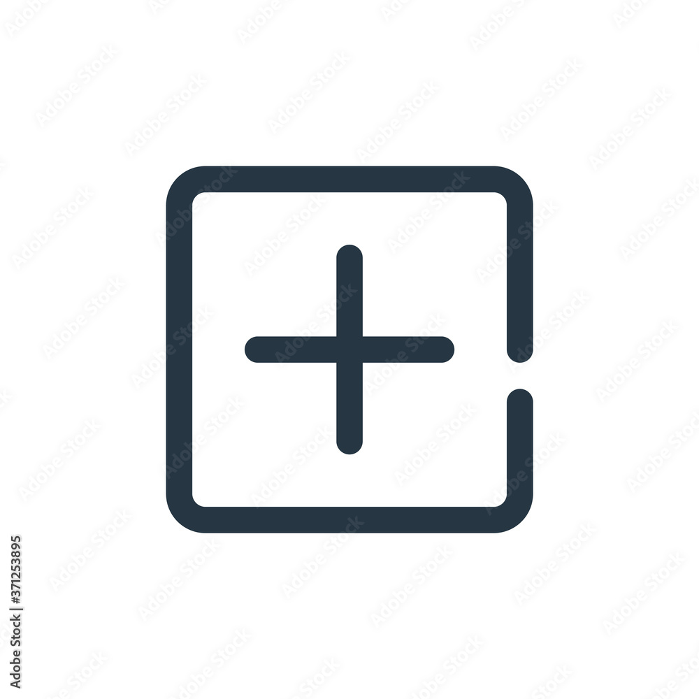 plus icon vector from dashboard ui concept. Thin line illustration of ...