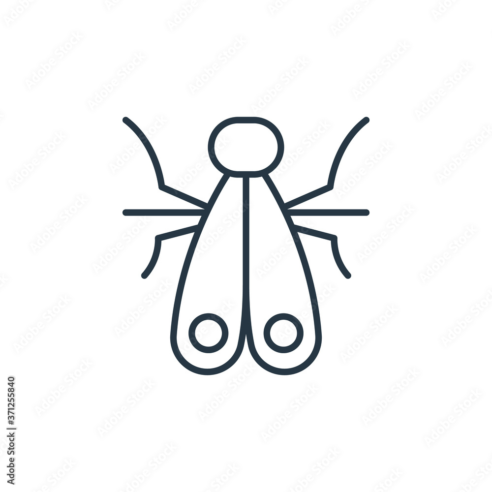 moth icon vector from animals concept. Thin line illustration of moth ...