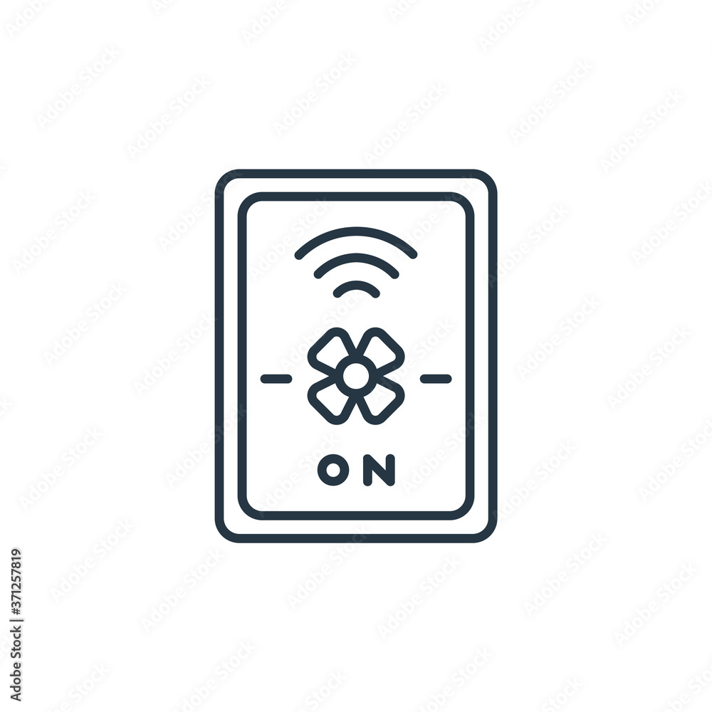 control panel icon vector from smart home devices concept. Thin line ...
