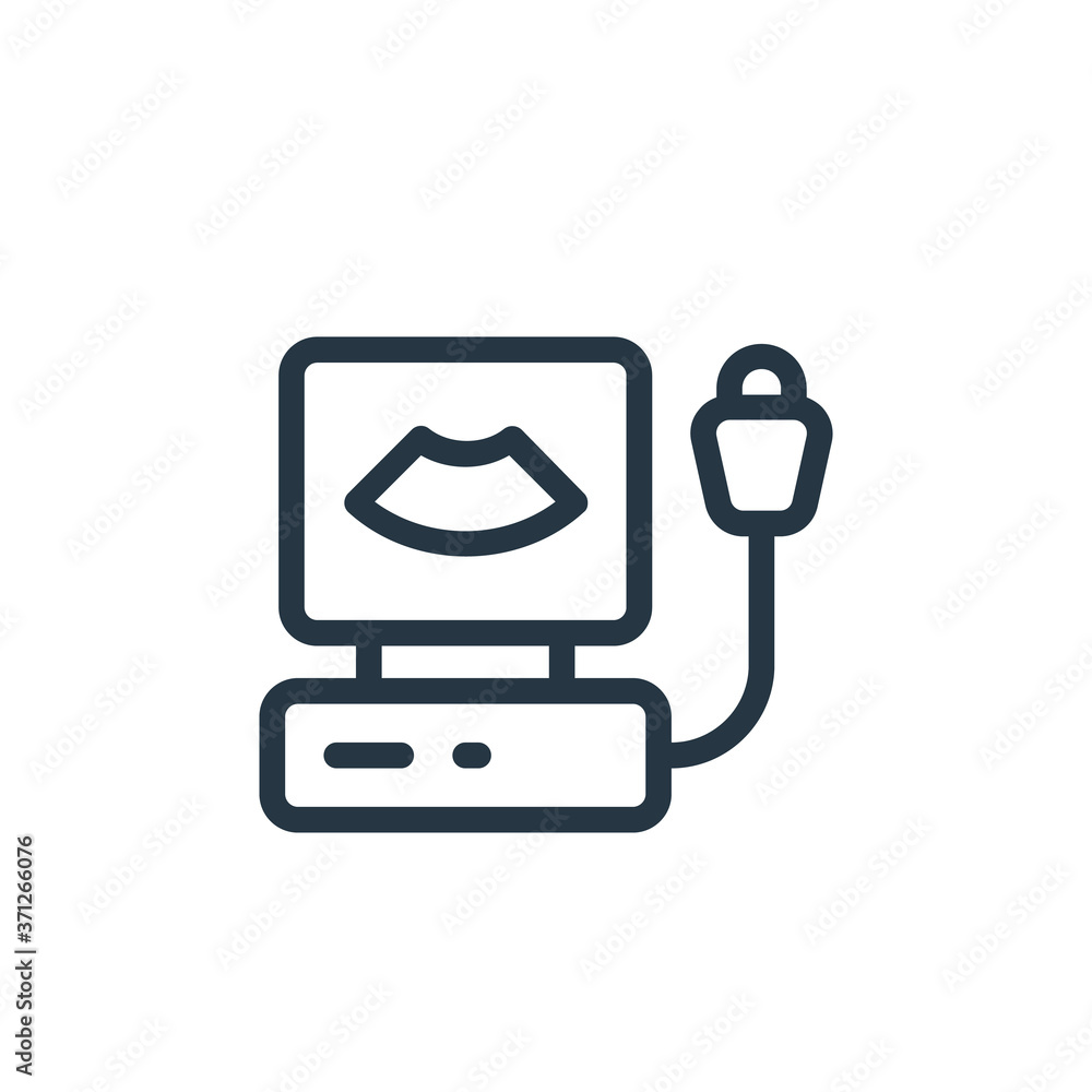 ultrasound machine icon vector from veterinary concept. Thin line ...