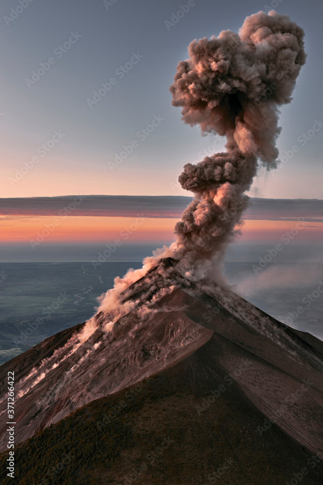 Volcano Fuego Stock Photo | Adobe Stock
