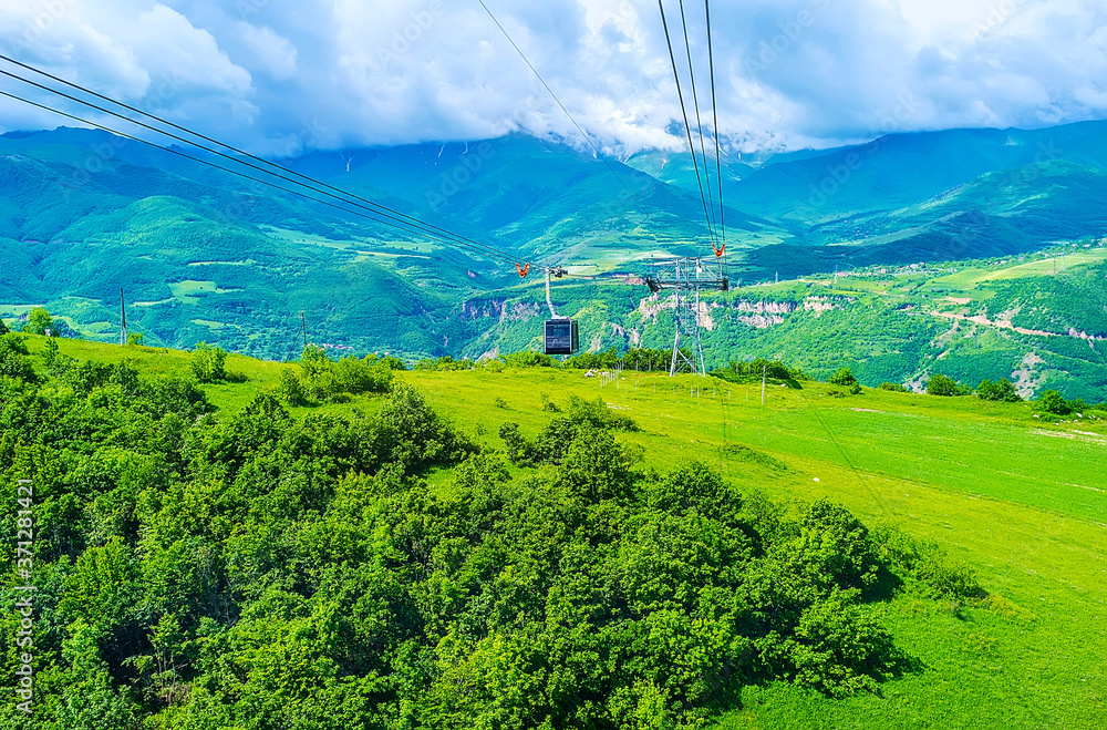 The Wings of Tatev cable car, Tatev, Syunik Province, Armenia Stock ...