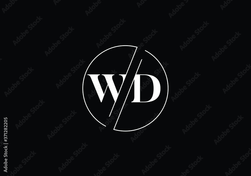 Initial Monogram Letter W D Logo Design Vector Template. Graphic ...