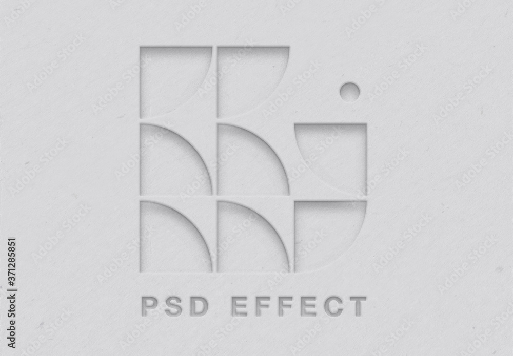 Paper Cut Out Logo Effect Mockup Stock Template | Adobe Stock