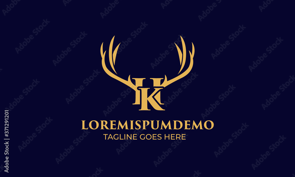 Initial H And K Latter With Head Vector Logo Design Wild Animal With initial-h-and-k-latter-with-head-vector-logo-design-wild-animal-with