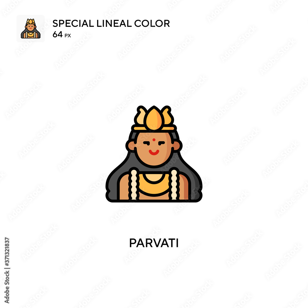 Parvati special lineal color vector icon. Parvati icons for your ...