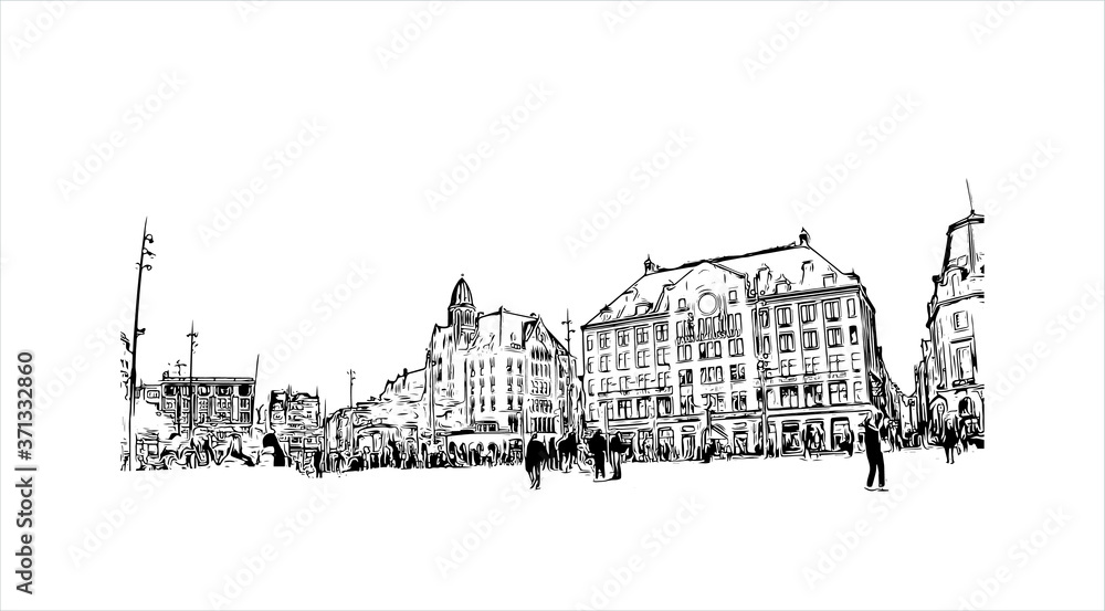 Building view with landmark of Amsterdam is the Netherlands’ capital ...