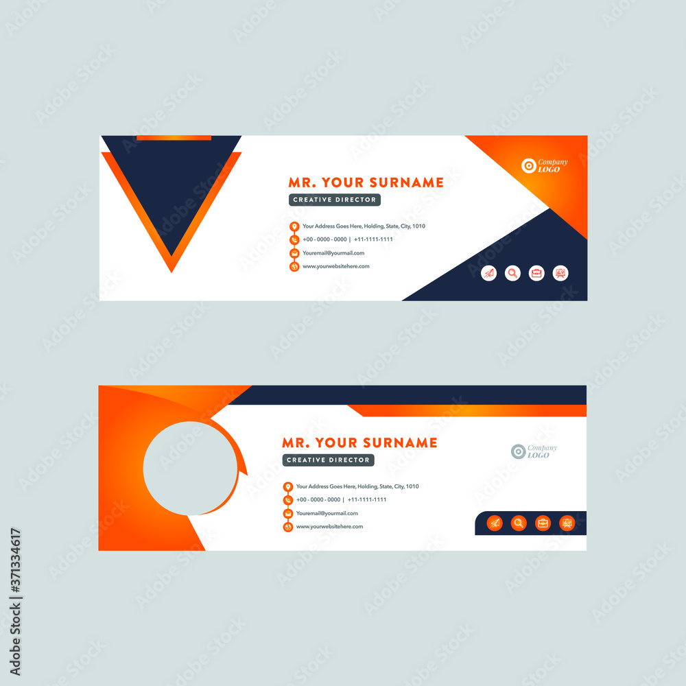 email signature template Stock Vector | Adobe Stock