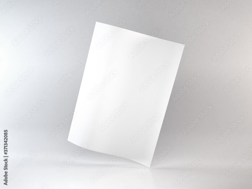 Realistic A4 Flyer Paper Preview Scene Isolated Stock Illustration ...