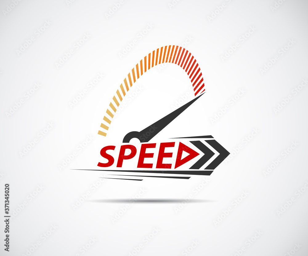 Speed, vector logo racing event, with the main elements of the ...