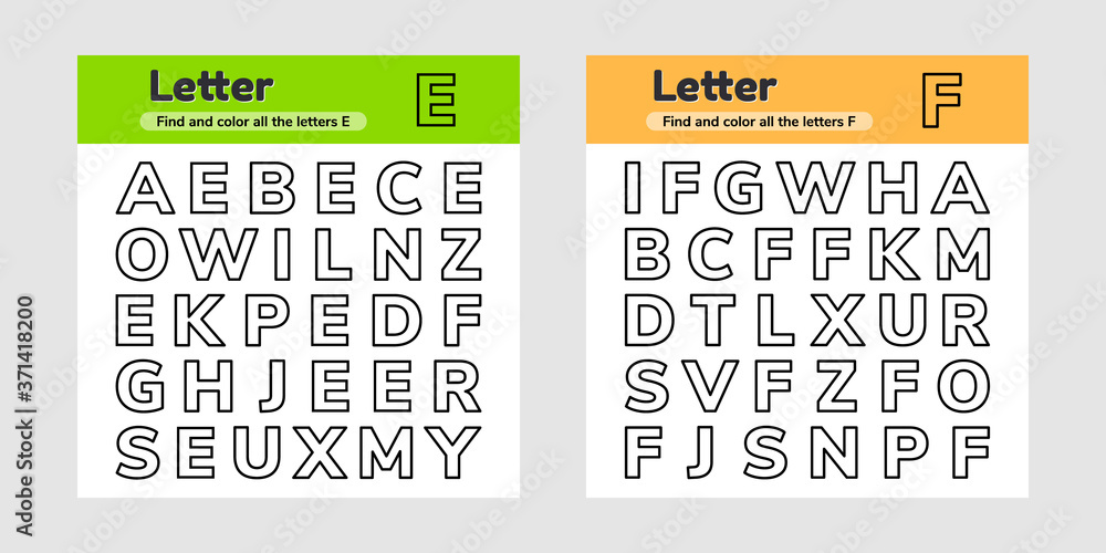 Set educational worksheets for kids kindergarten, preschool and school ...