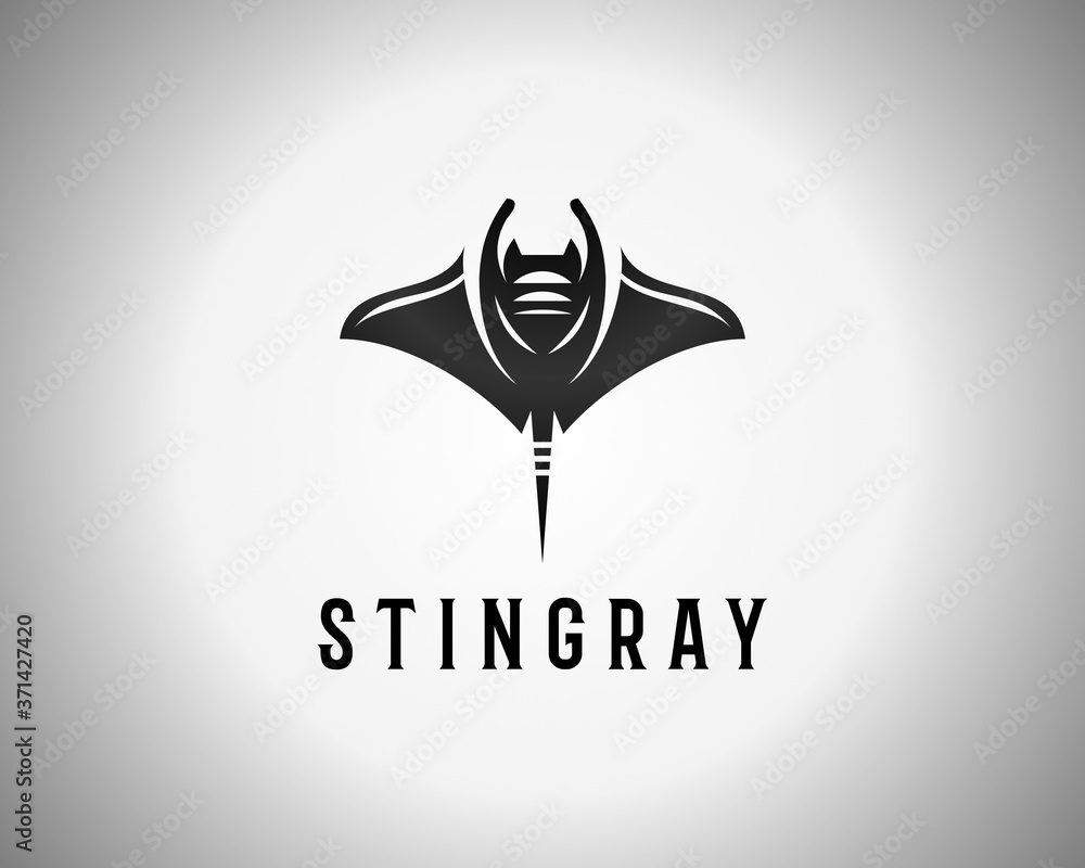 Vetor de Stingray logo character design template do Stock | Adobe Stock