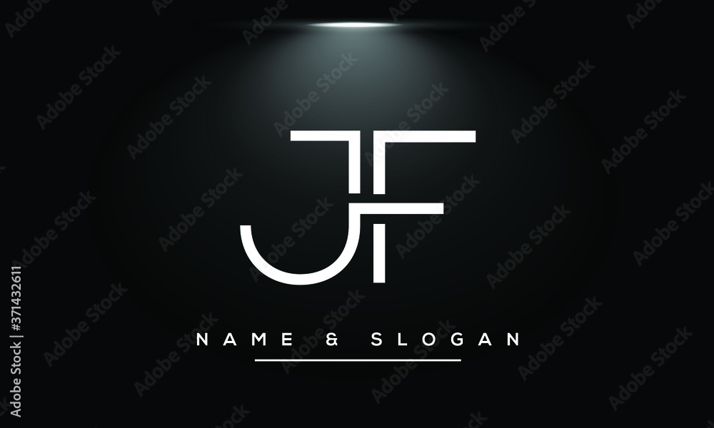 Vetor de JF ,FJ ,J ,F Abstract Letters Logo Monogram do Stock | Adobe Stock