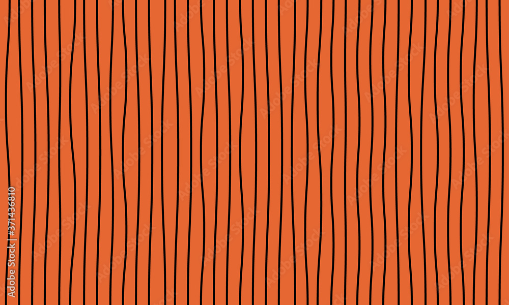 Black crooked twisted vertical line pattern on a orange copper ...