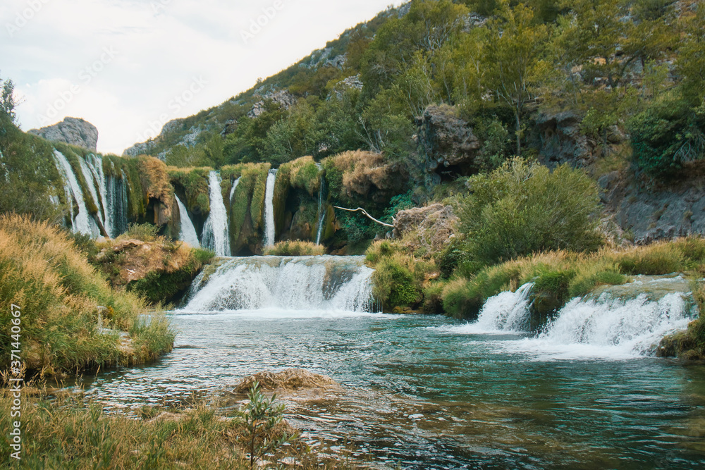 Wasserfall Veliki Buk, Zrmanja Schlucht, Kroatien Stock Photo | Adobe Stock