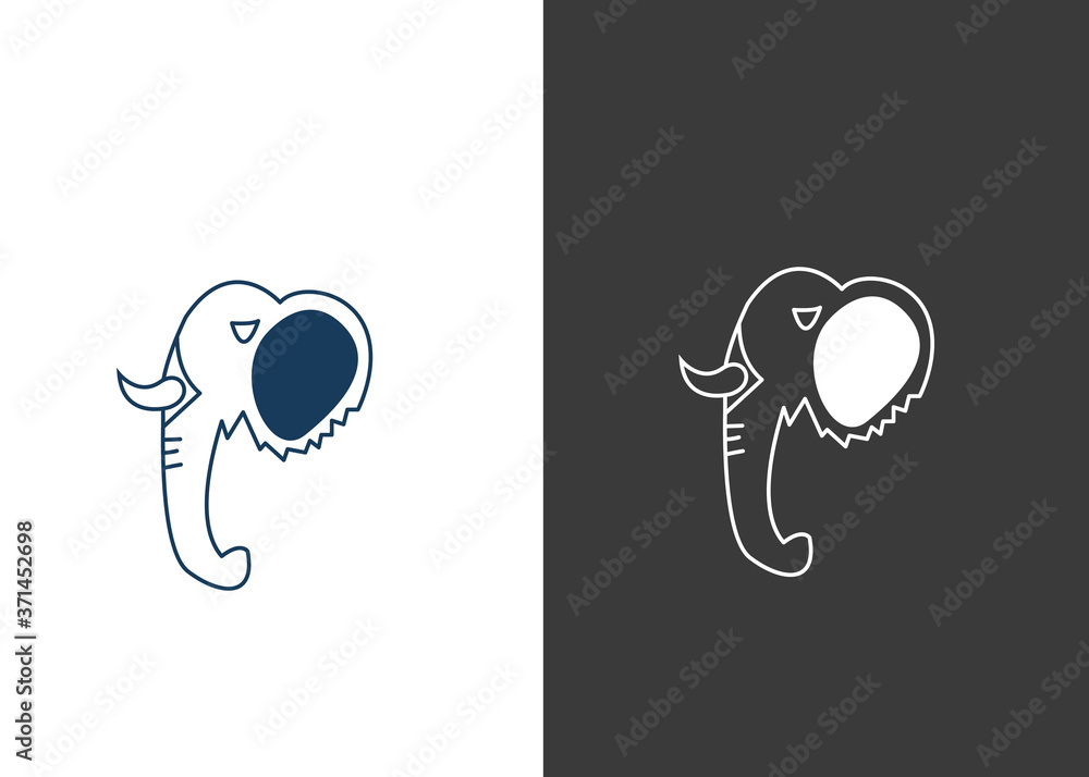 Elephant symbol - vector illustration in white background .logo design ...