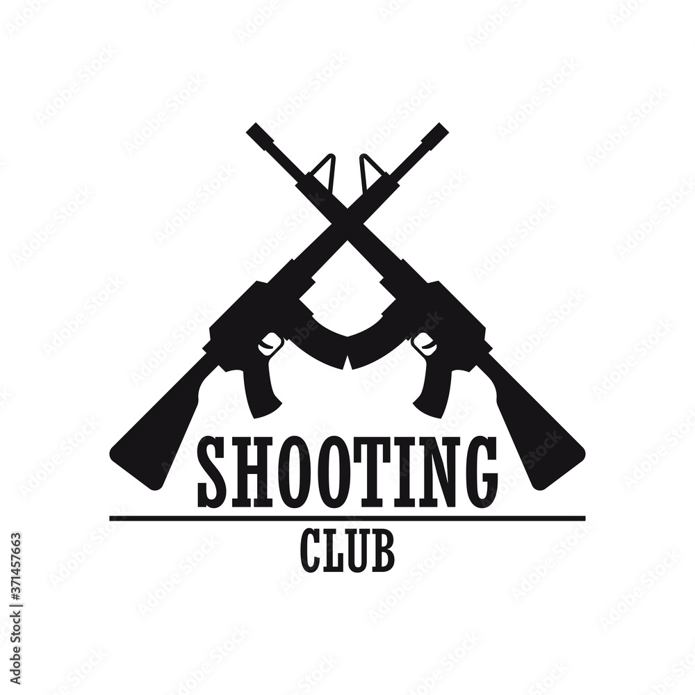 shooting gun logo for shooting club, vector illustration Stock Vector ...
